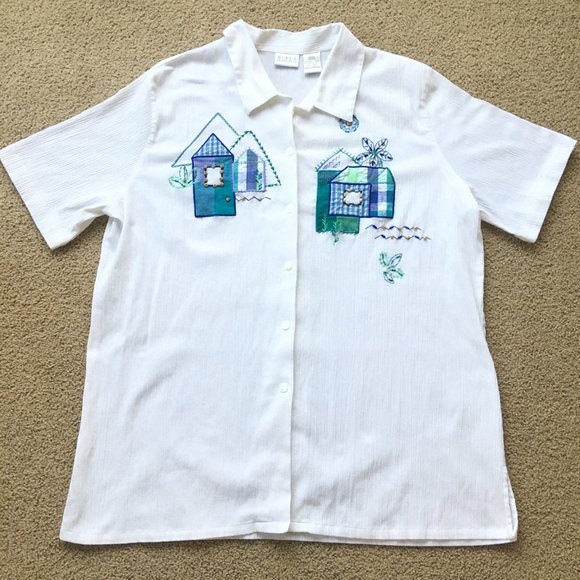 Koret Francisca | Tops | Koret Francisca Womens Button Up Short Sleeve ...